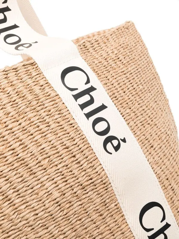 Chloé Woody Large Straw Basket Bag