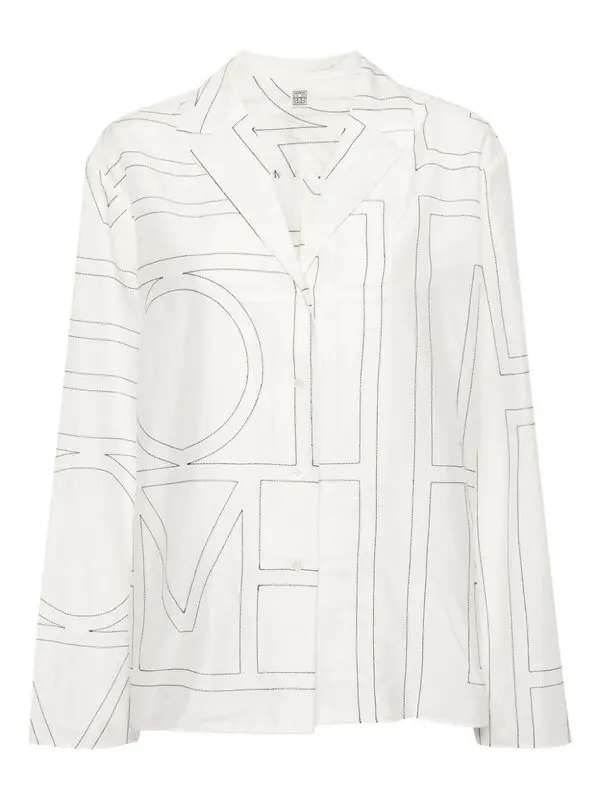 TOTEME Cotton Blend Pajama Shirt - Multicolor