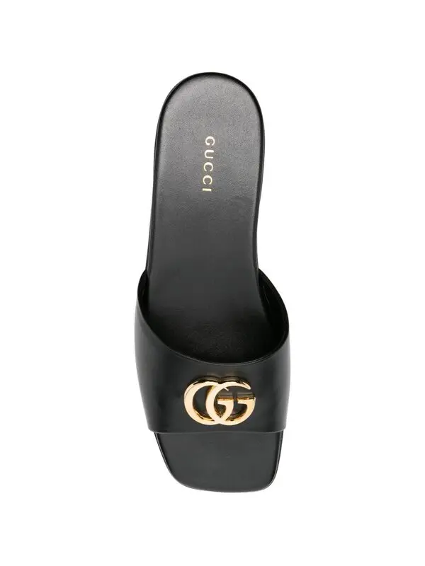 Gucci Gg Marmont Leather Flat Sandals