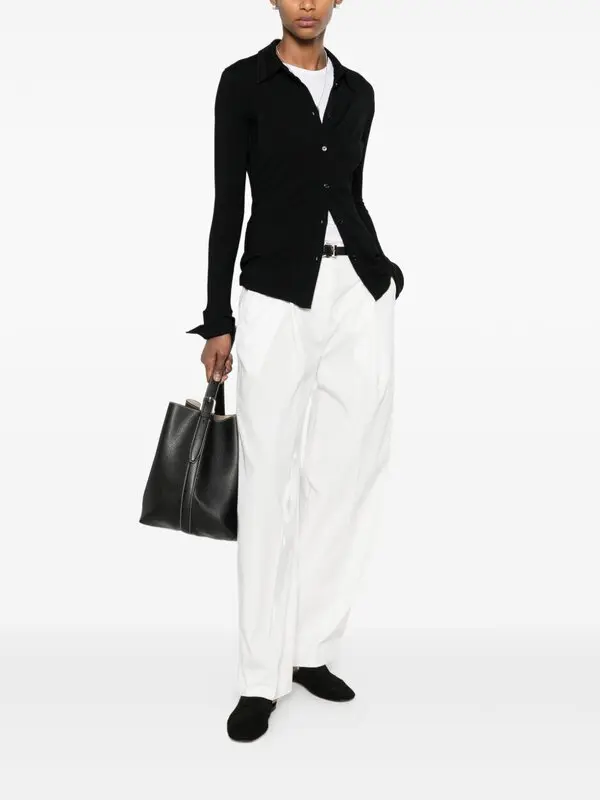 TOTEME Wide Leg Cotton Trousers