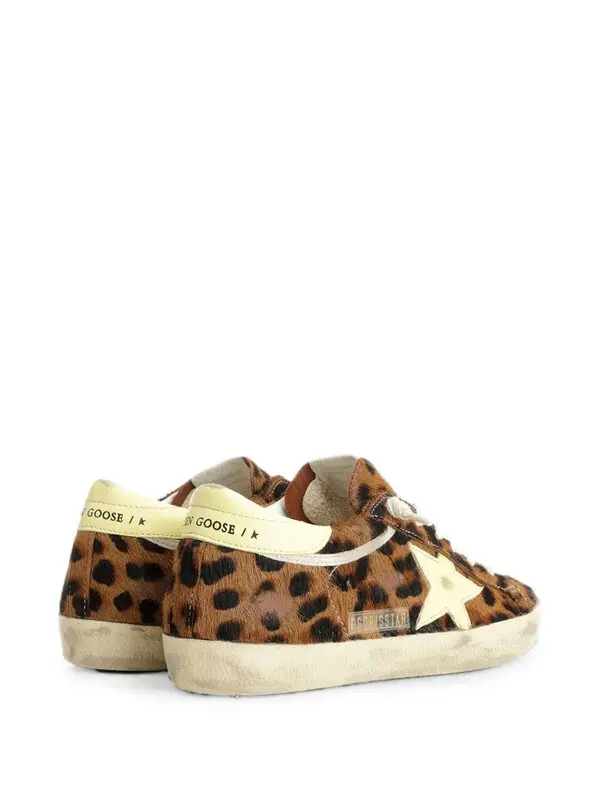 GOLDEN GOOSE Super Star Leopard Print Leather Sneakers - Multicolor