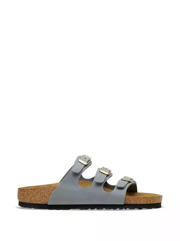 BIRKENSTOCK Florida Strap Buckle Sandals - Grey