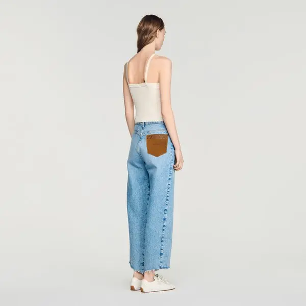 Sandro Ribbed Knit Halter Top