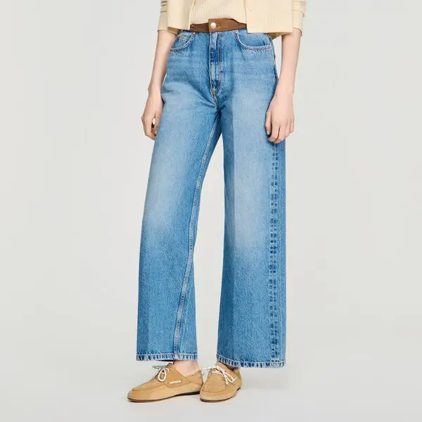 Sandro Shearling Lined Suede Boat Shoes