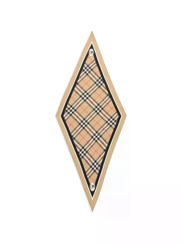 Burberry Check Knight-stamp Silk Scarf - Neutrals