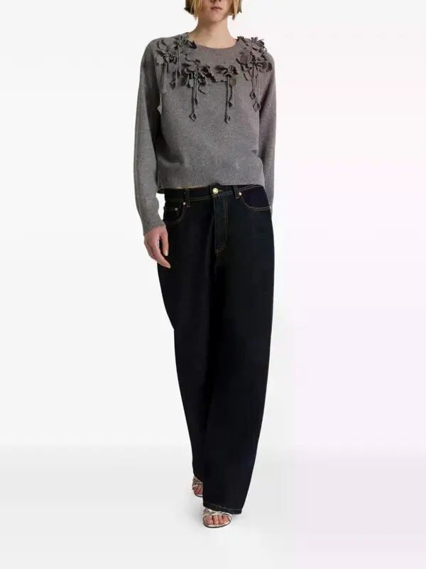 Alberta Ferretti Contrast Stitching Jeans