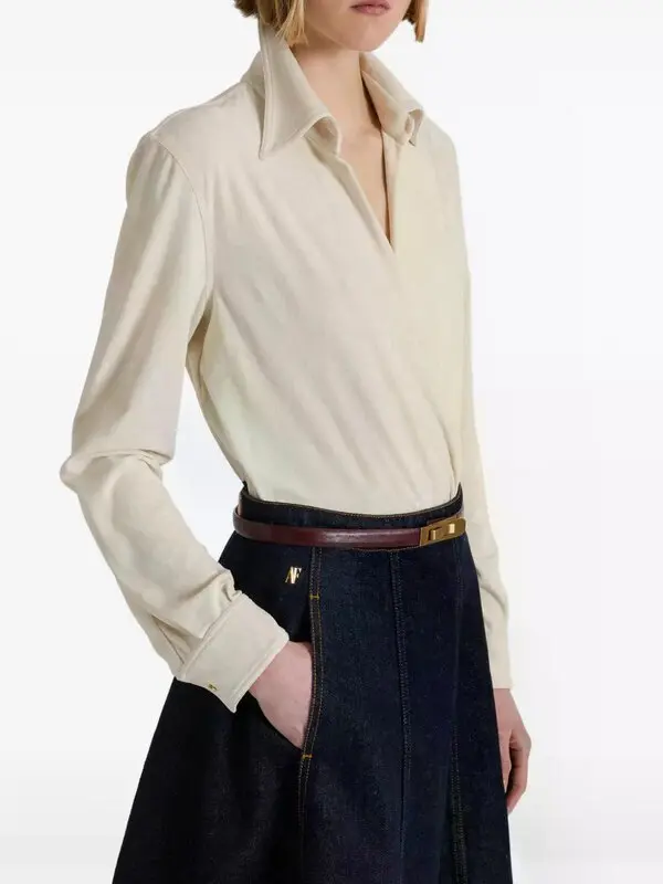 Alberta Ferretti A-line Denim Skirt