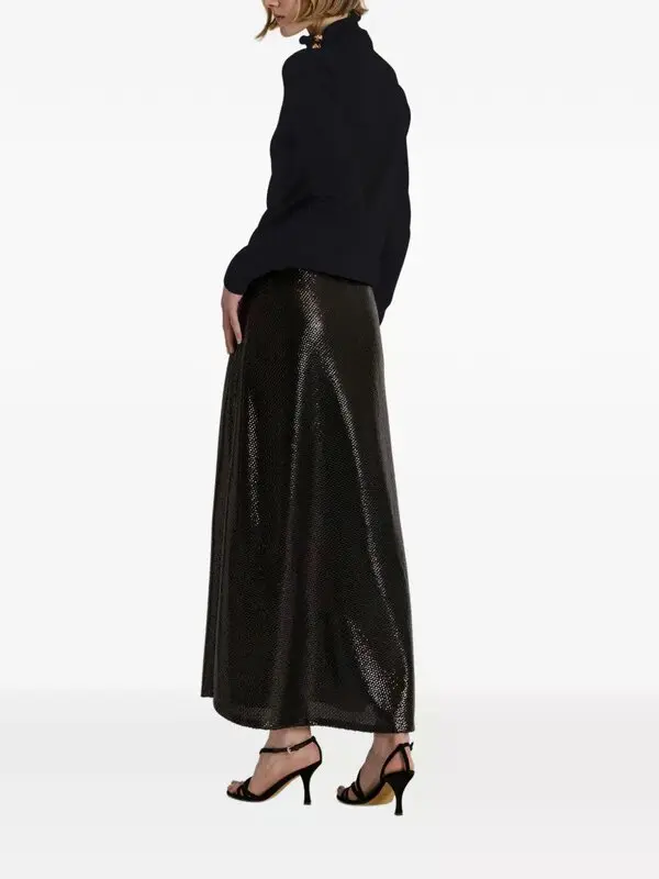 Alberta Ferretti High-neck Sweater With Sculptural Buttons