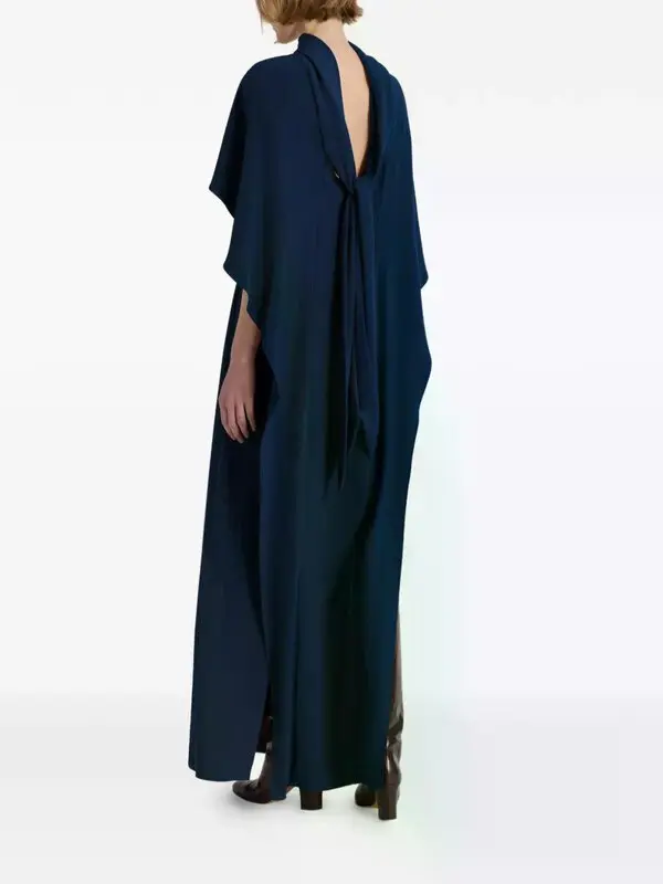 Alberta Ferretti High-neck Maxi Dress - Blue