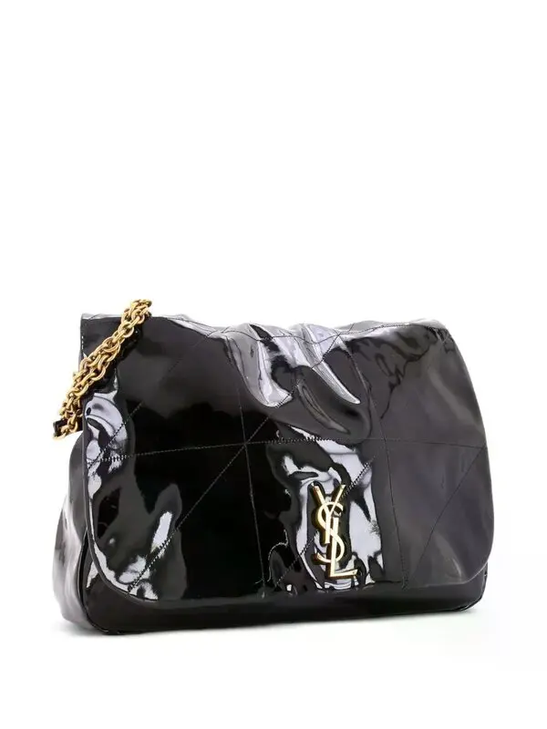 Saint Laurent Jamie 4.3 Quilted Patent Large Shoulder Bag - Black