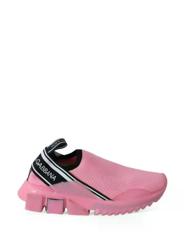 Dolce & Gabbana Sorrento Knitted Slip-on Sneakers - Pink