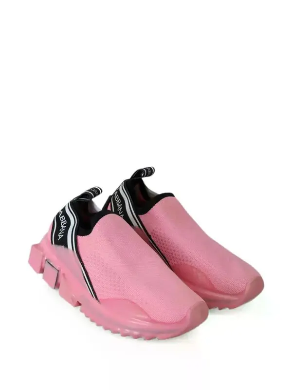 Dolce & Gabbana Sorrento Knitted Slip-on Sneakers - Pink