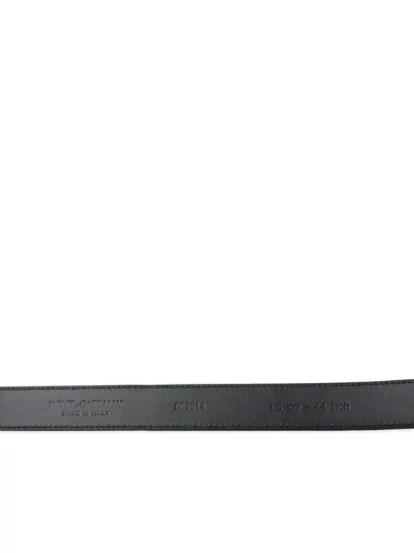 Dolce & Gabbana Suede Leather Belt With Antique Brass-tone Buckle