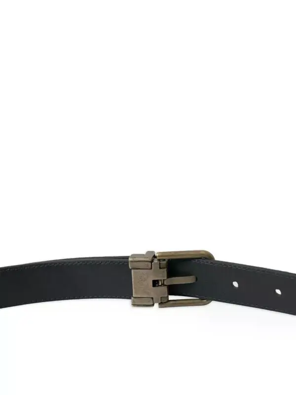Dolce & Gabbana Suede Leather Belt With Antique Brass-tone Buckle