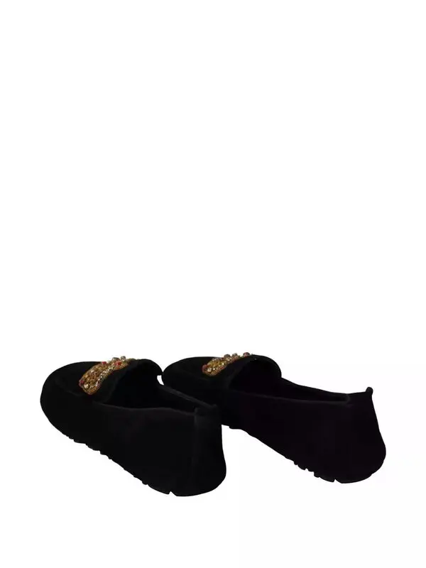 Dolce & Gabbana Embellished Suede Loafers