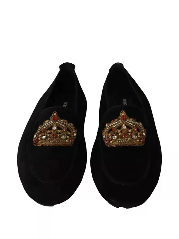 Dolce & Gabbana Embellished Suede Loafers