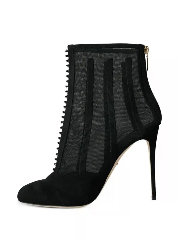 Dolce & Gabbana Suede Mesh-panel Ankle Boots