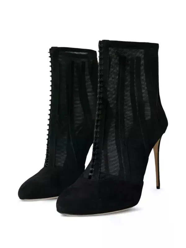 Dolce & Gabbana Suede Mesh-panel Ankle Boots
