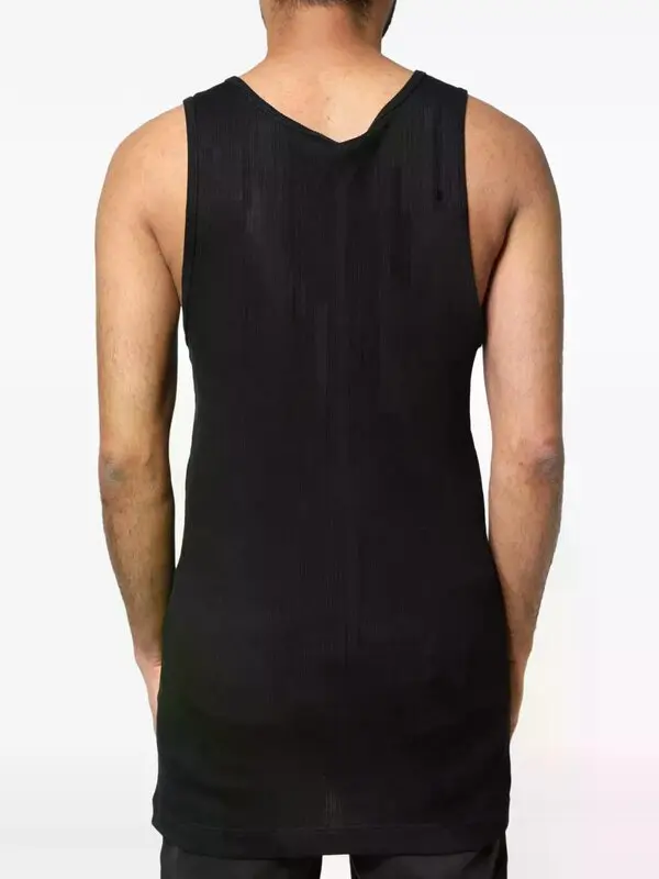 Dolce & Gabbana Distressed Ribbed-knit Tank Top