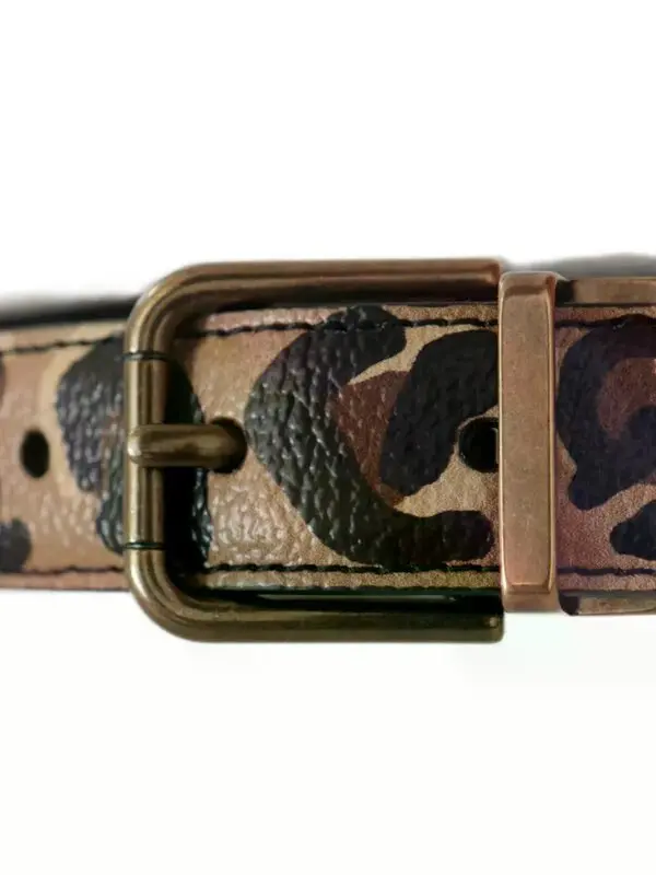 Dolce & Gabbana Leopard Print Reversible Leather Belt