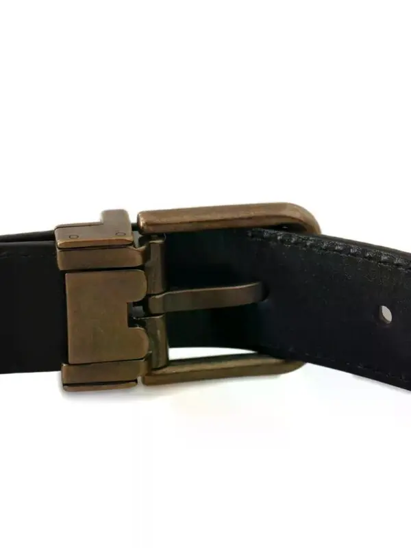 Dolce & Gabbana Leopard Print Reversible Leather Belt