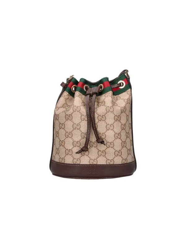Gucci Mini Bucket Bag "web - Beige