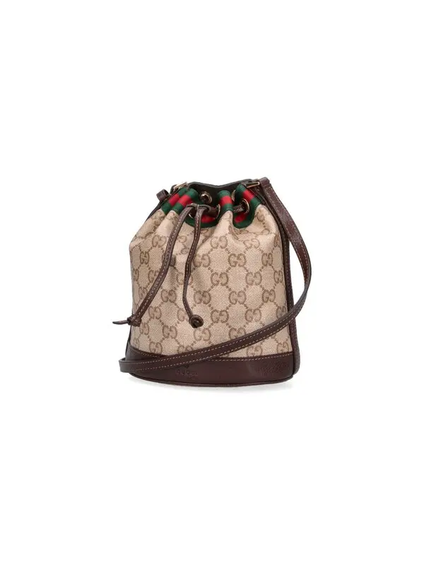 Gucci Mini Bucket Bag "web - Beige