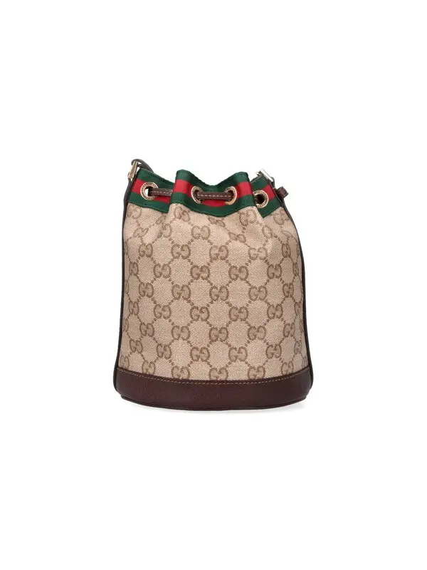 Gucci Mini Bucket Bag "web - Beige