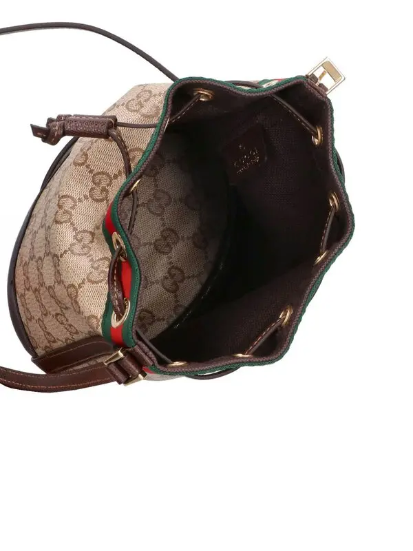 Gucci Mini Bucket Bag "web - Beige