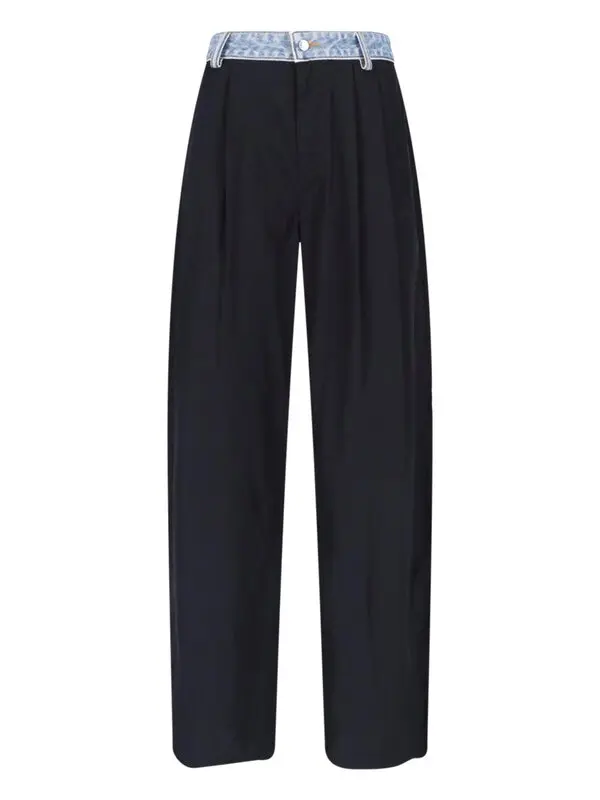 Alexander Wang Straight Leg Pants With Denim Detail