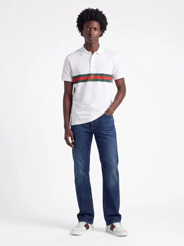 Gucci Cotton Polo "web - White