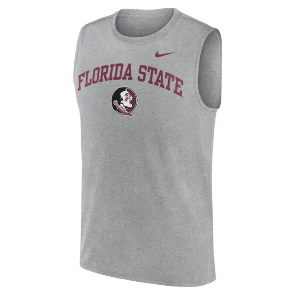 Nike Florida State Primetime Arch Legend Dri-fit College Muscle Tank Top - Grey