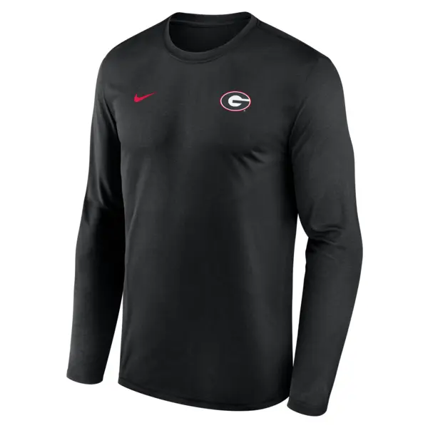 Nike Georgia Sideline Legend Small Logo Long-sleeve T-shirt - Black