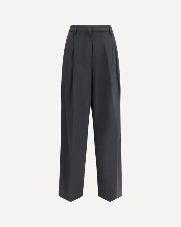 THE LATEST Pleated Tailored Trousers - Black