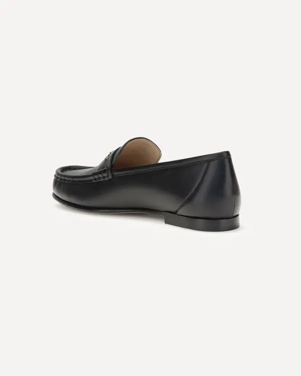 Chloé Leather Loafers With Gold Chain Detail