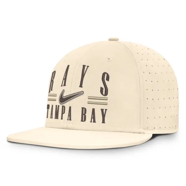 Nike Tampa Bay Rays Aerobill Mlb Fitted Baseball Cap - White