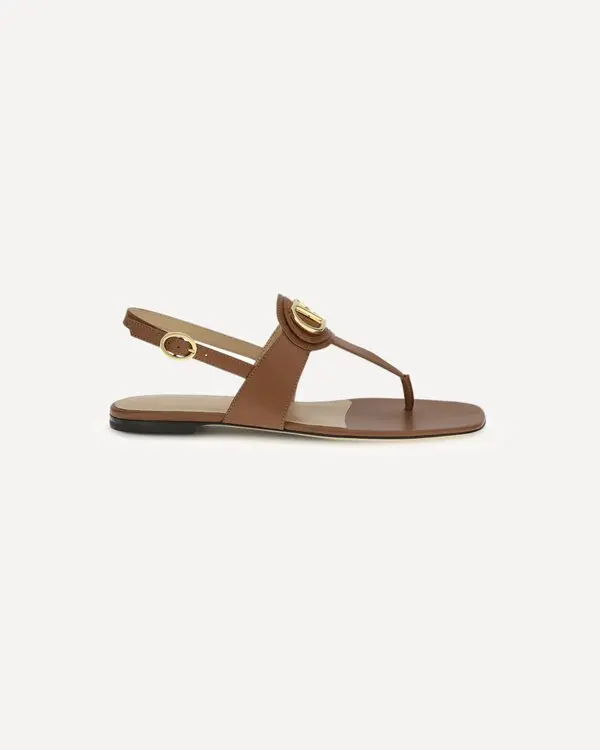 Valentino Garavani Leather Thong Sandals With Vlogo Signature