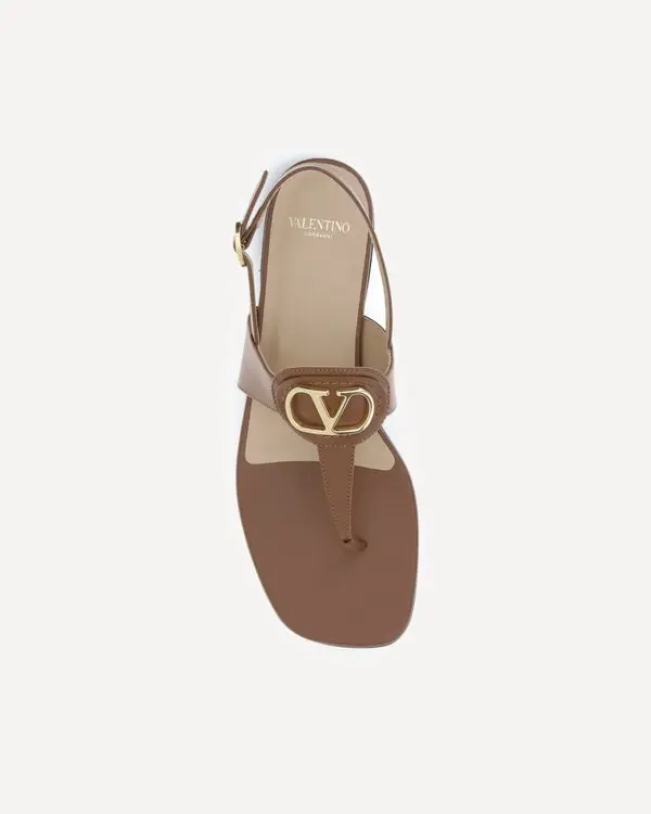 Valentino Garavani Leather Thong Sandals With Vlogo Signature