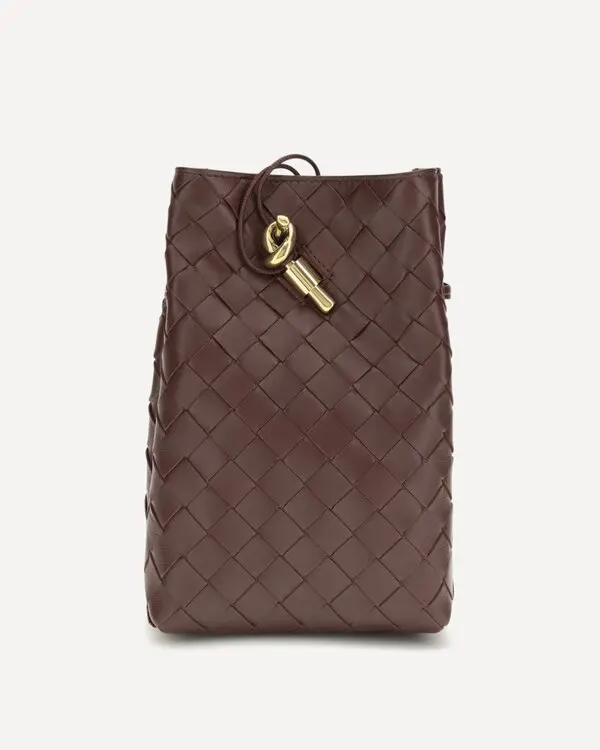 Bottega Veneta Andiamo Smartphone Pouch - Brown