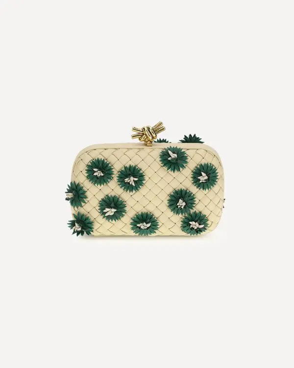 Bottega Veneta Knot Clutch With Floral Appliqués