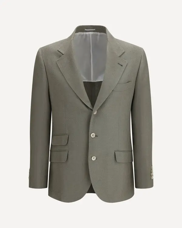 Brunello Cucinelli Single-breasted Silk And Linen Jacket