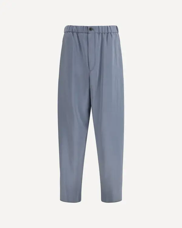 Giorgio Armani Wide-leg Silk Blend Pants - Grey