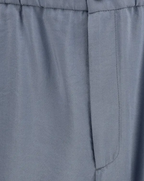 Giorgio Armani Wide-leg Silk Blend Pants - Grey