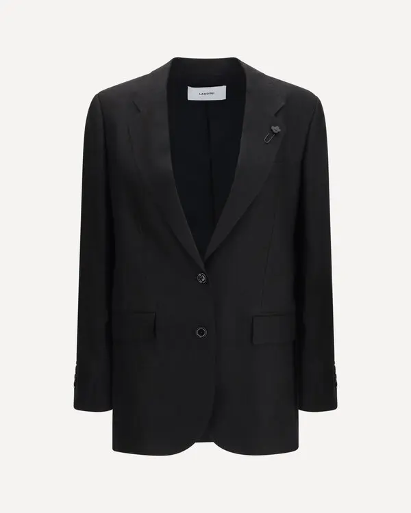 LARDINI Double-breasted Linen Blazer