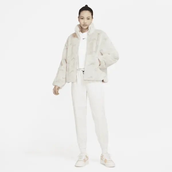 Nike Sportswear Plush Printed Faux Fur Jacket