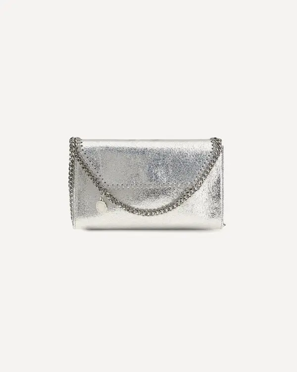 Stella McCartney Falabella Metallic Shoulder Bag - Silver