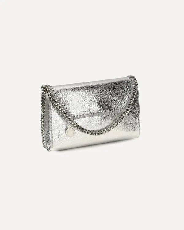 Stella McCartney Falabella Metallic Shoulder Bag - Silver