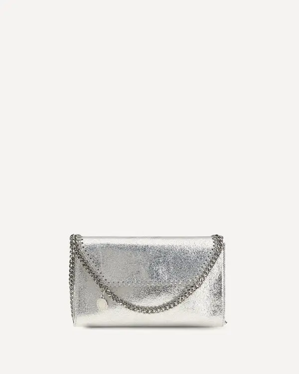 Stella McCartney Falabella Metallic Shoulder Bag - Silver