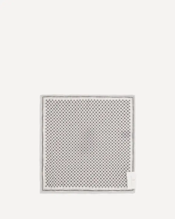Brunello Cucinelli Silk Pochette With Geometric Pattern
