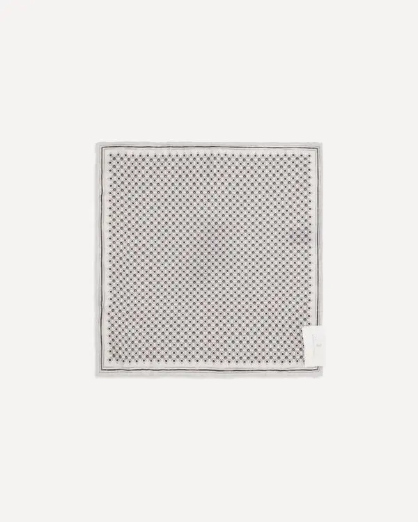 Brunello Cucinelli Silk Pochette With Geometric Pattern